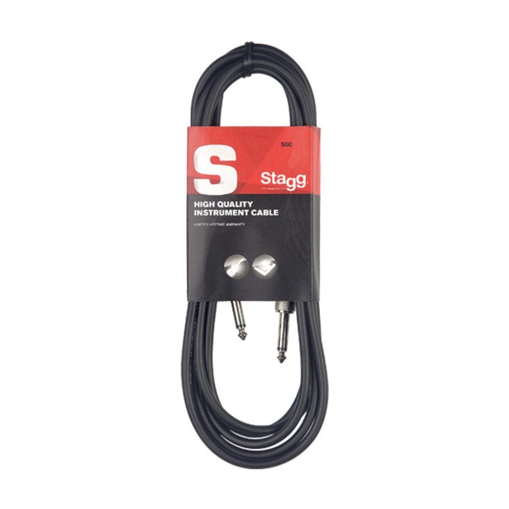 Stagg 5' Straight Instrument Cable - 1.5m/5ft, 6mm, Black – RiverCity ...